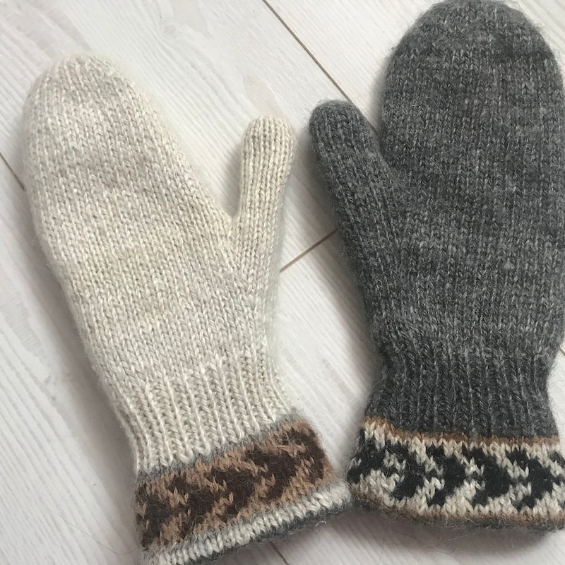 Double Knit Mittens - Etsy