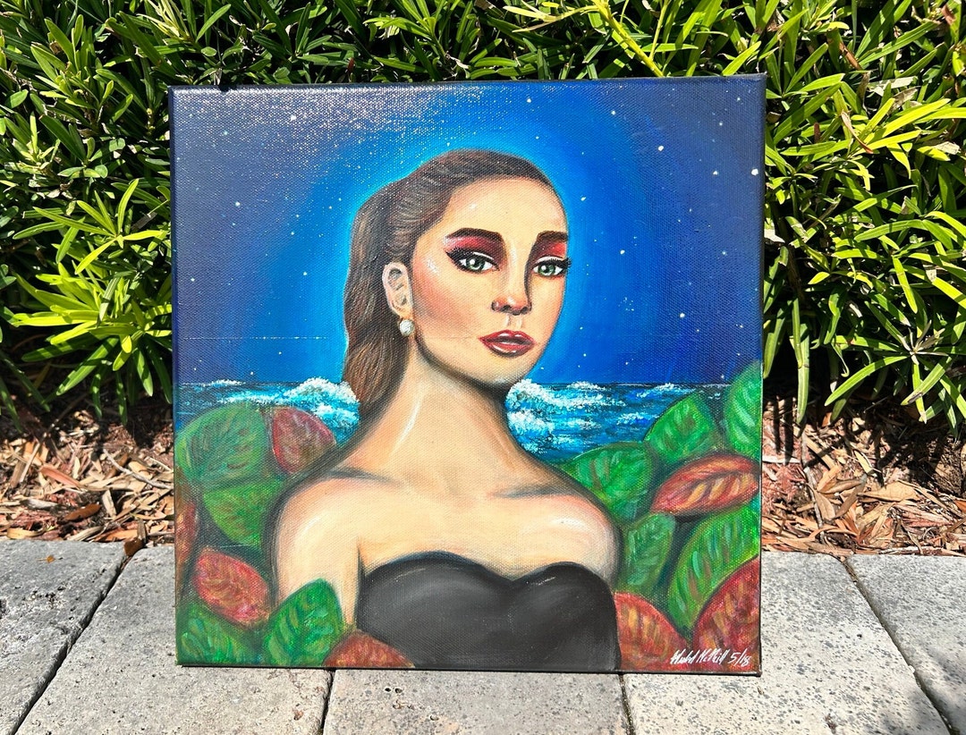 Audrey Hepburn Inspired Portrait Original Tropical Water Goddess ...