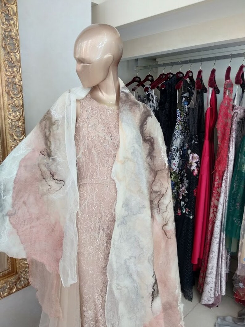 Large Wedding Shawl Ivory Stole for Mother of the Bride Wrap - Etsy