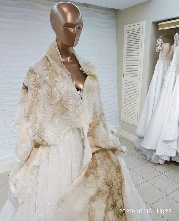 Designer Silk Scarf Ivory Bridal Shawl Silk Wedding Shawl | Etsy