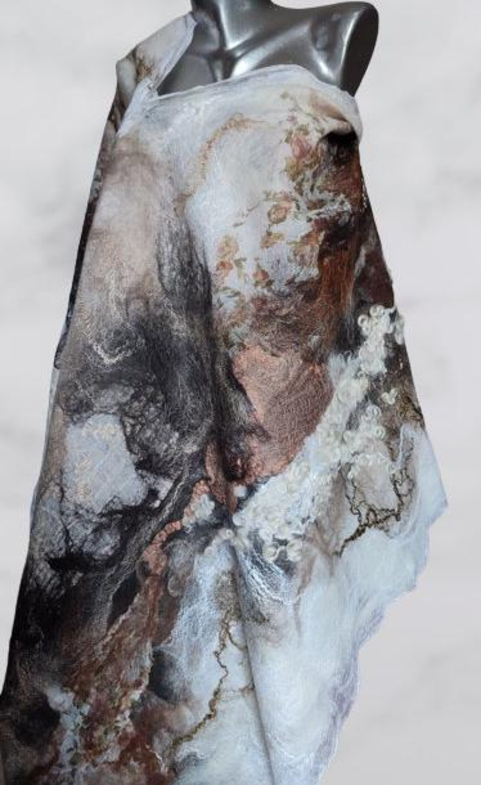 Light Silk Shawl, Large Soft Shawl, Lightweight Shawl, Wool Tippet ...