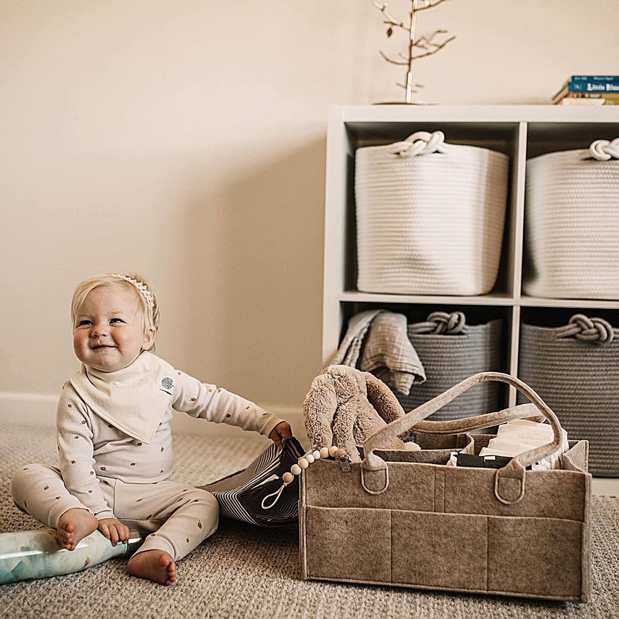 Baby Diaper Caddy | Nursery Storage Bin | Car Organizers | Diapers ...