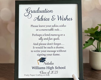 Editable Graduation Advice Cardssignwishes for the - Etsy