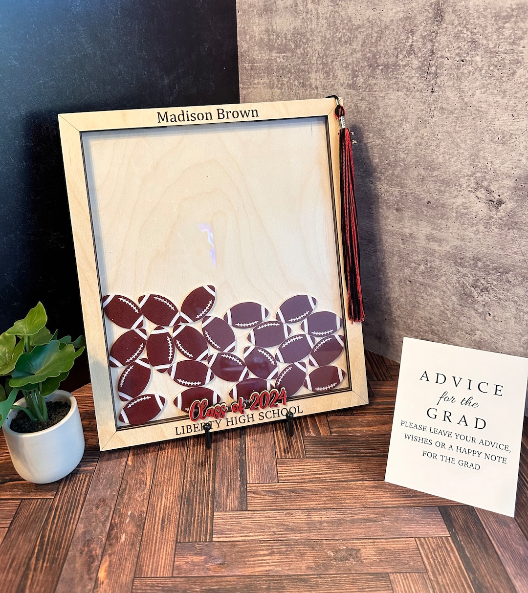 Graduation Guest Book Drop Box Frame, Alternative Guestbook for ...