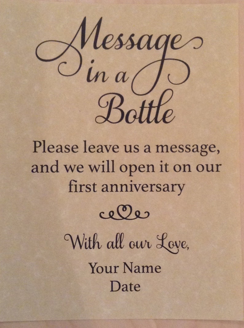 Message in a Bottle Sign - Etsy