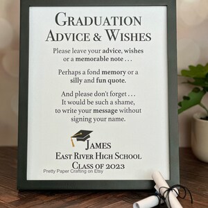 Graduation Personalized Sign Graduation Advice and Wishes - Etsy