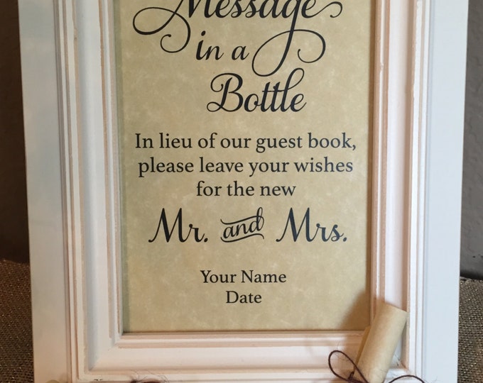 Message in a Bottle Sign - Etsy