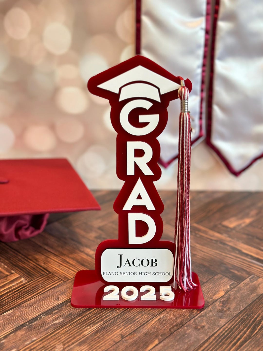 Graduation Tassel Holder Personalized Display Hanger, Keepsake ...