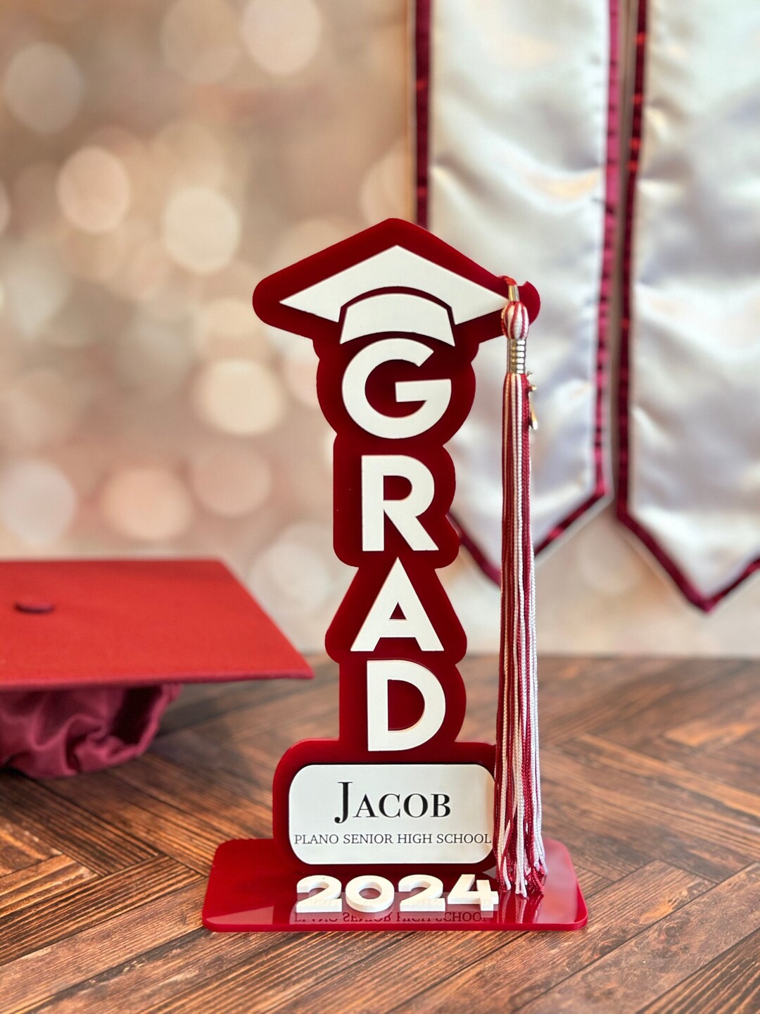 Graduation Tassel Holder Personalized Display Hanger, Keepsake ...