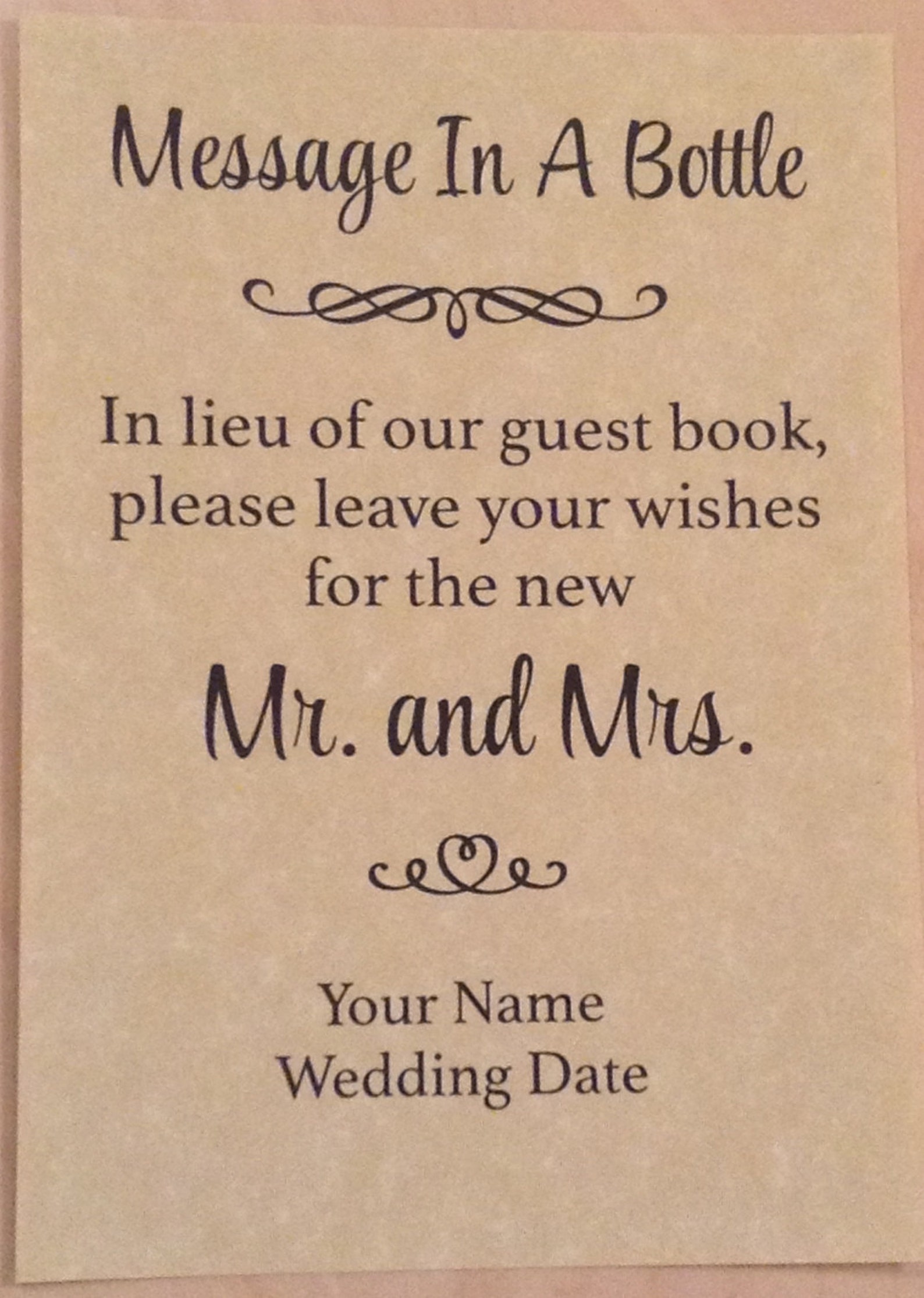 Message in a Bottle Sign | Etsy