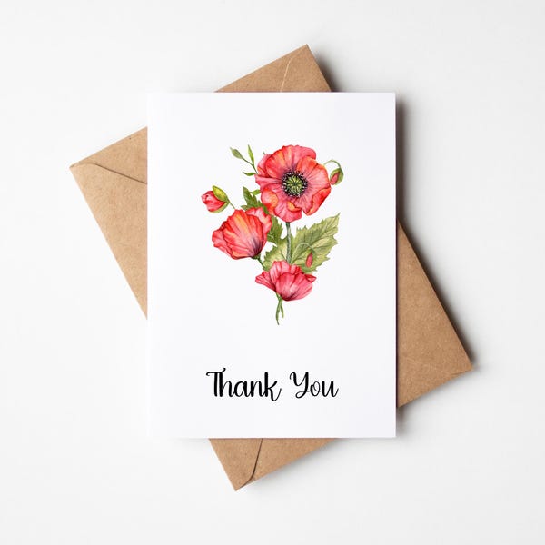 Poppy Cards Pack - Etsy UK