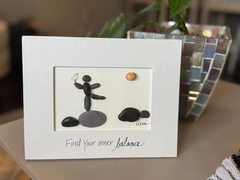 Find Your Inner Balance Pebble Art - Etsy