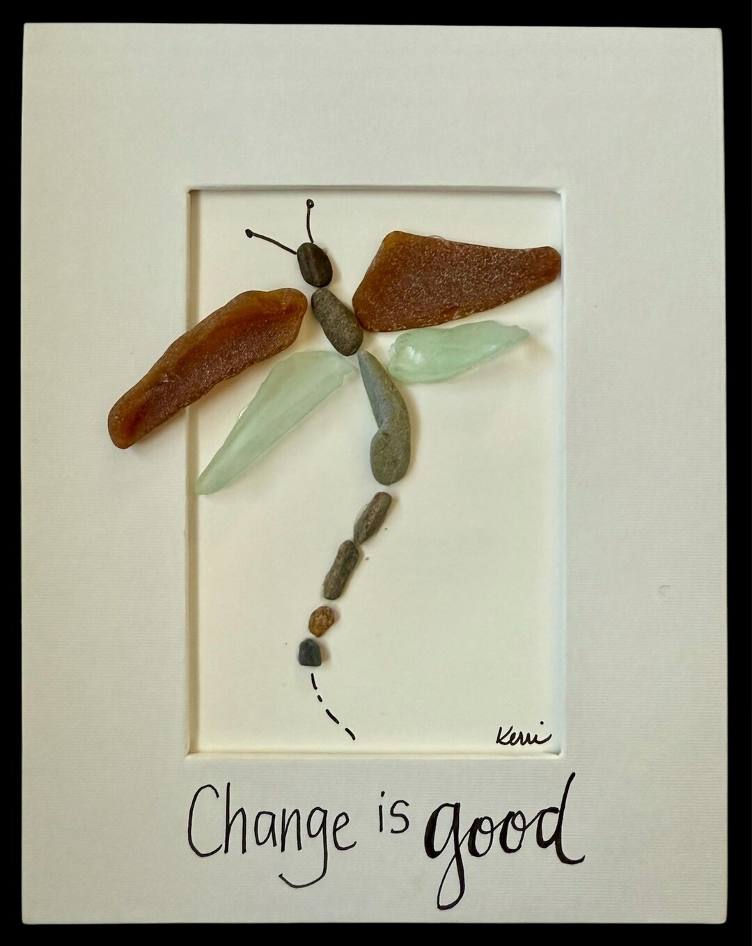 Dragonfly Pebble Art - Etsy