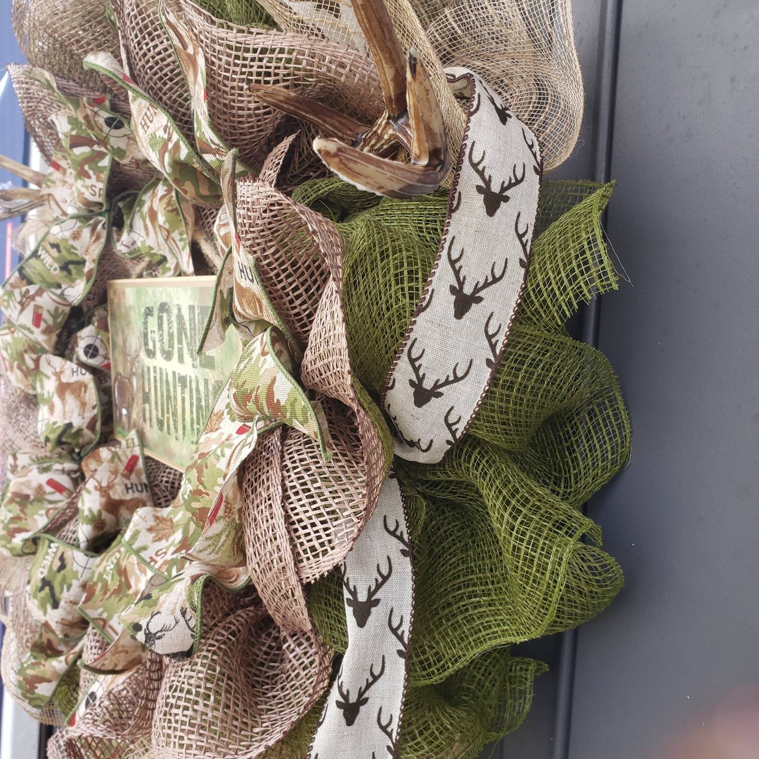 Gone Hunting Wreath,hunting Wreath,outdoorsman Wreath,deer Wreath ...