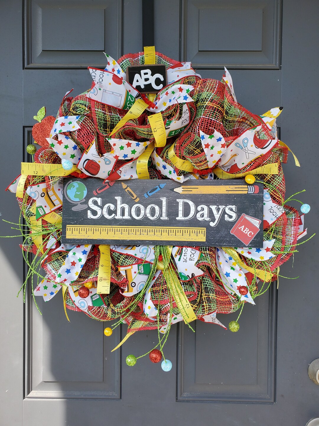 School Days Wreath, Back to School Wreath, School Wreath, School ...