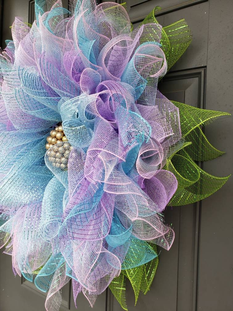 Flower Wreath, Daisy Flower Wreath, Daisy Front Door Welcome Wreath ...