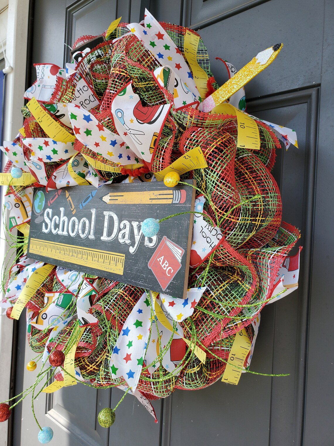 School Days Wreath, Back to School Wreath, School Wreath, School ...