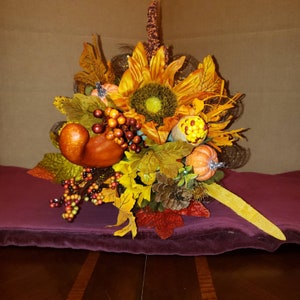 Fall Cornucopia Centerpiece, Thanksgiving Cornucopia Centerpiece ...