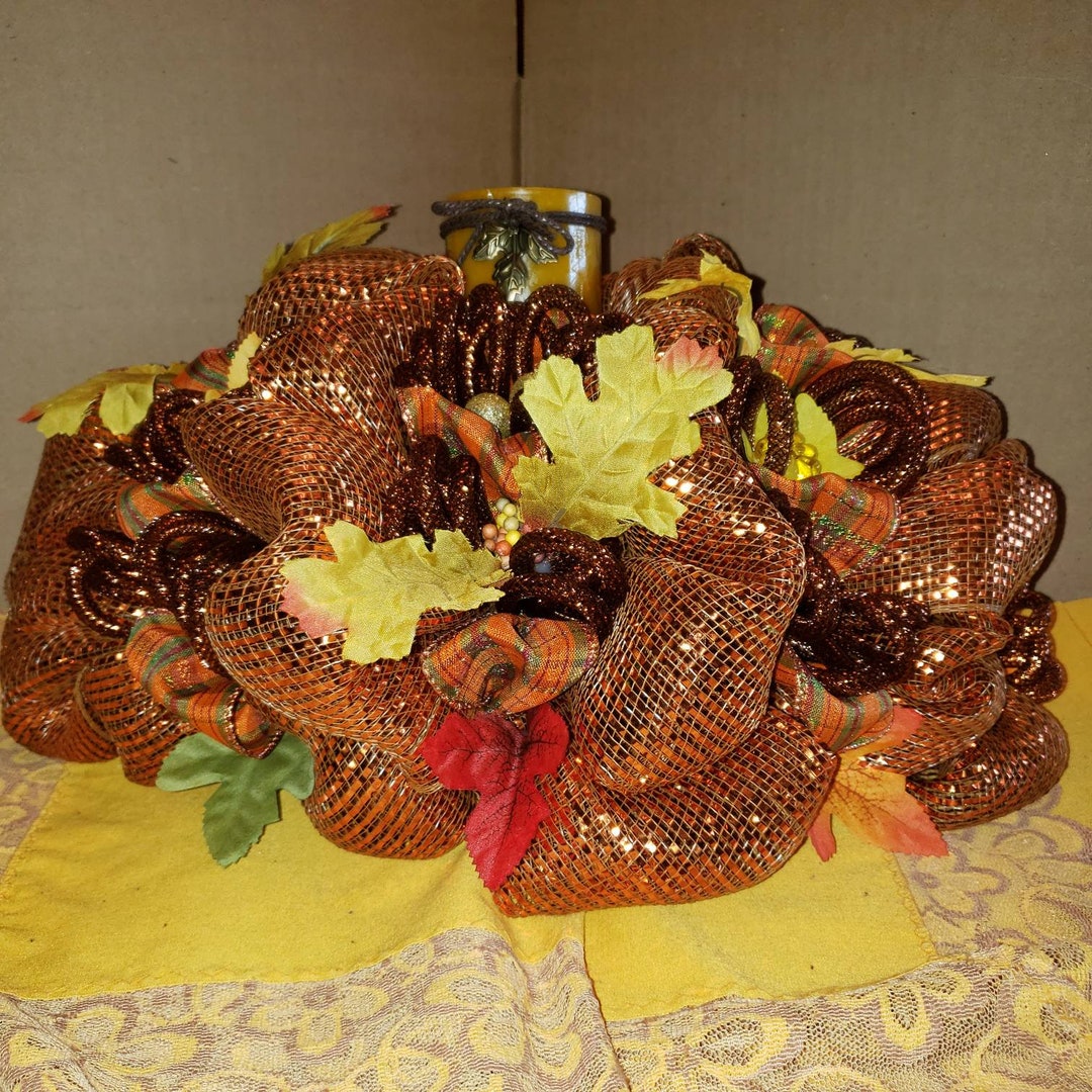 Thanksgiving Candle Centerpiece, Fall Candle Centerpiece, Autumn ...