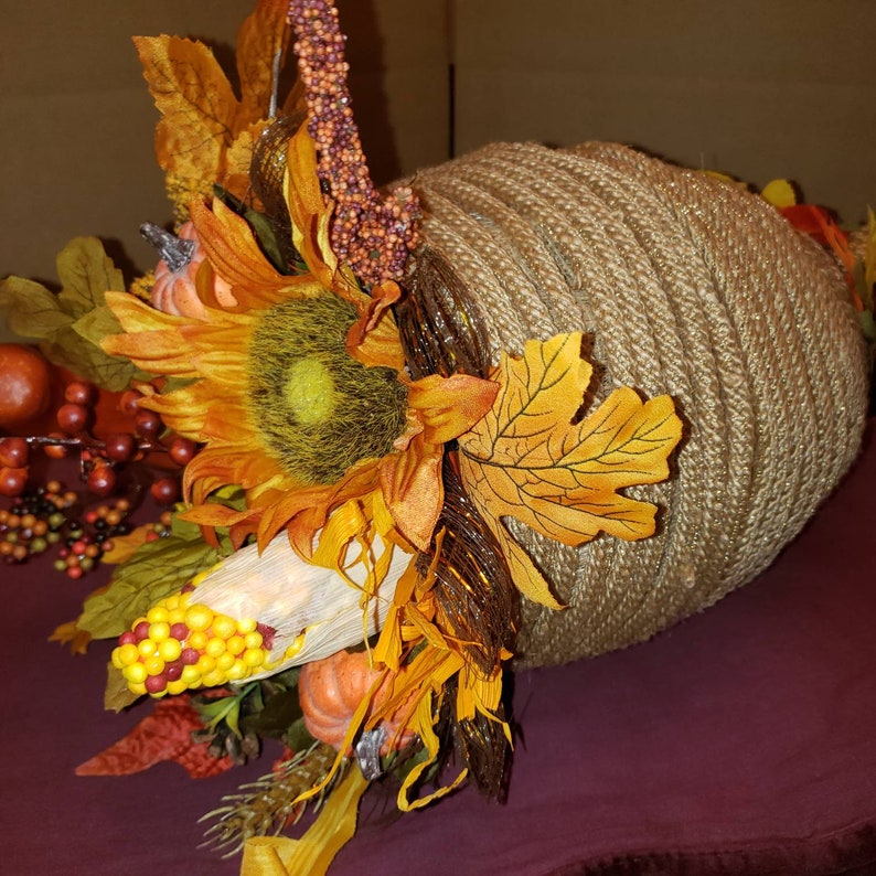 Fall Cornucopia Centerpiece, Thanksgiving Cornucopia Centerpiece ...