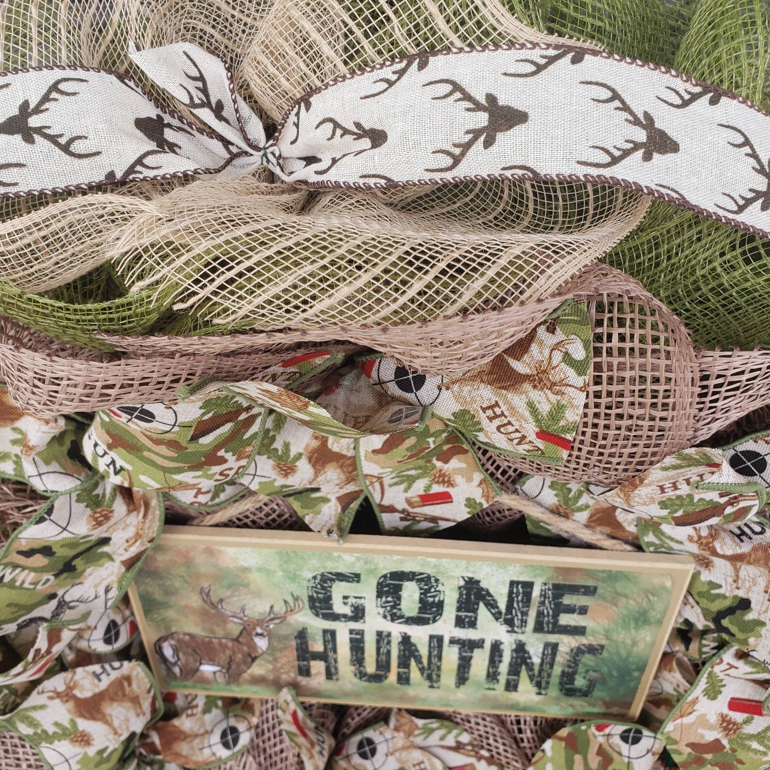 Gone Hunting Wreath,hunting Wreath,outdoorsman Wreath,deer Wreath ...