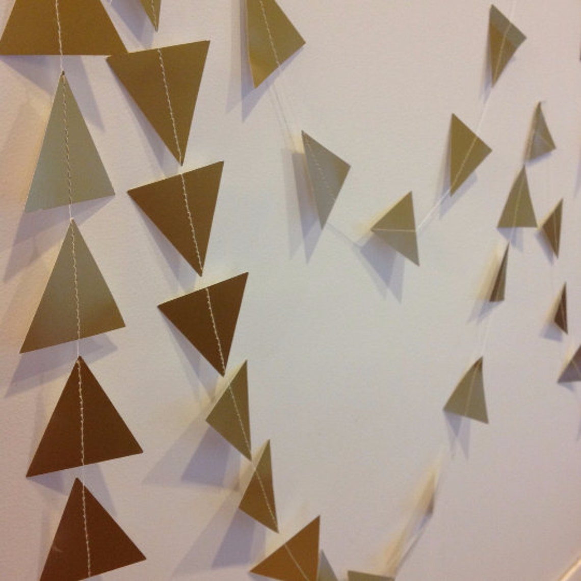 Gold Geometric Wedding Garland Gold Triangle Garland Gold - Etsy
