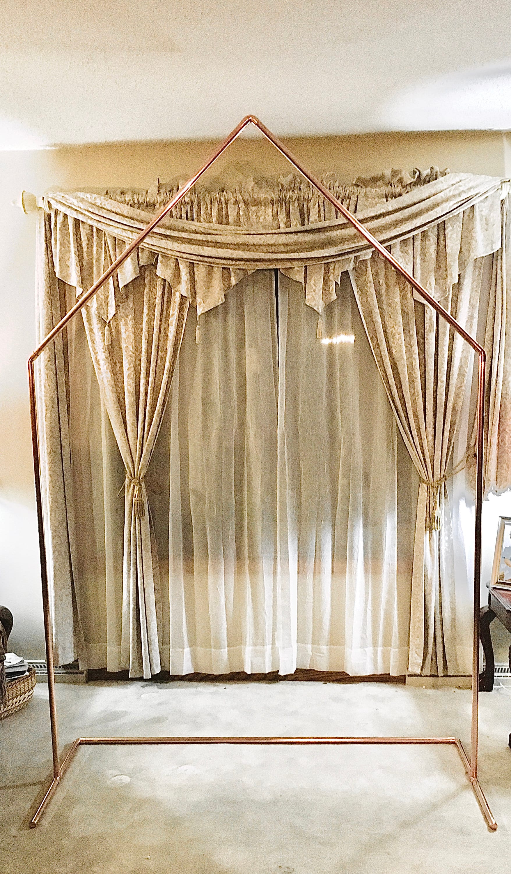 Triangle Top Copper Arch Wedding Arch Ceremony Arch. - Etsy