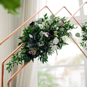 Triple Peak Copper Arch, Copper Wedding Arch, Ceremony Backdrop Frame ...