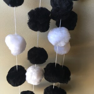 Black and White Pom Pom Garland: 50" Party Decor - Etsy