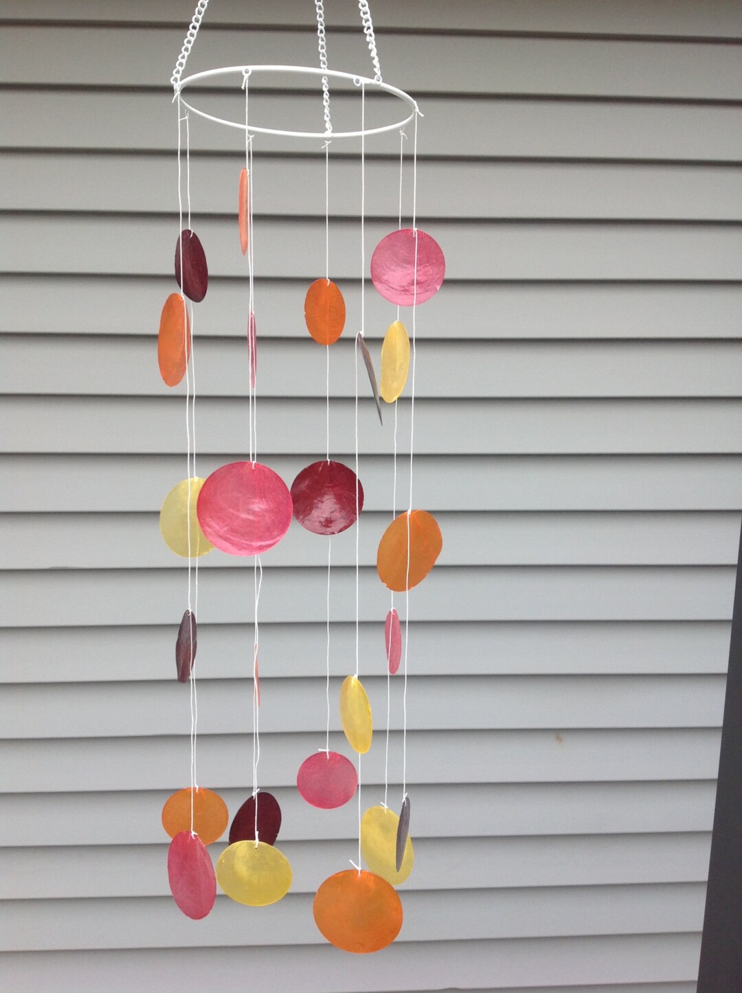 Nautical Capiz Shell Wind Chime: Multi Color Fish Mobile - Etsy