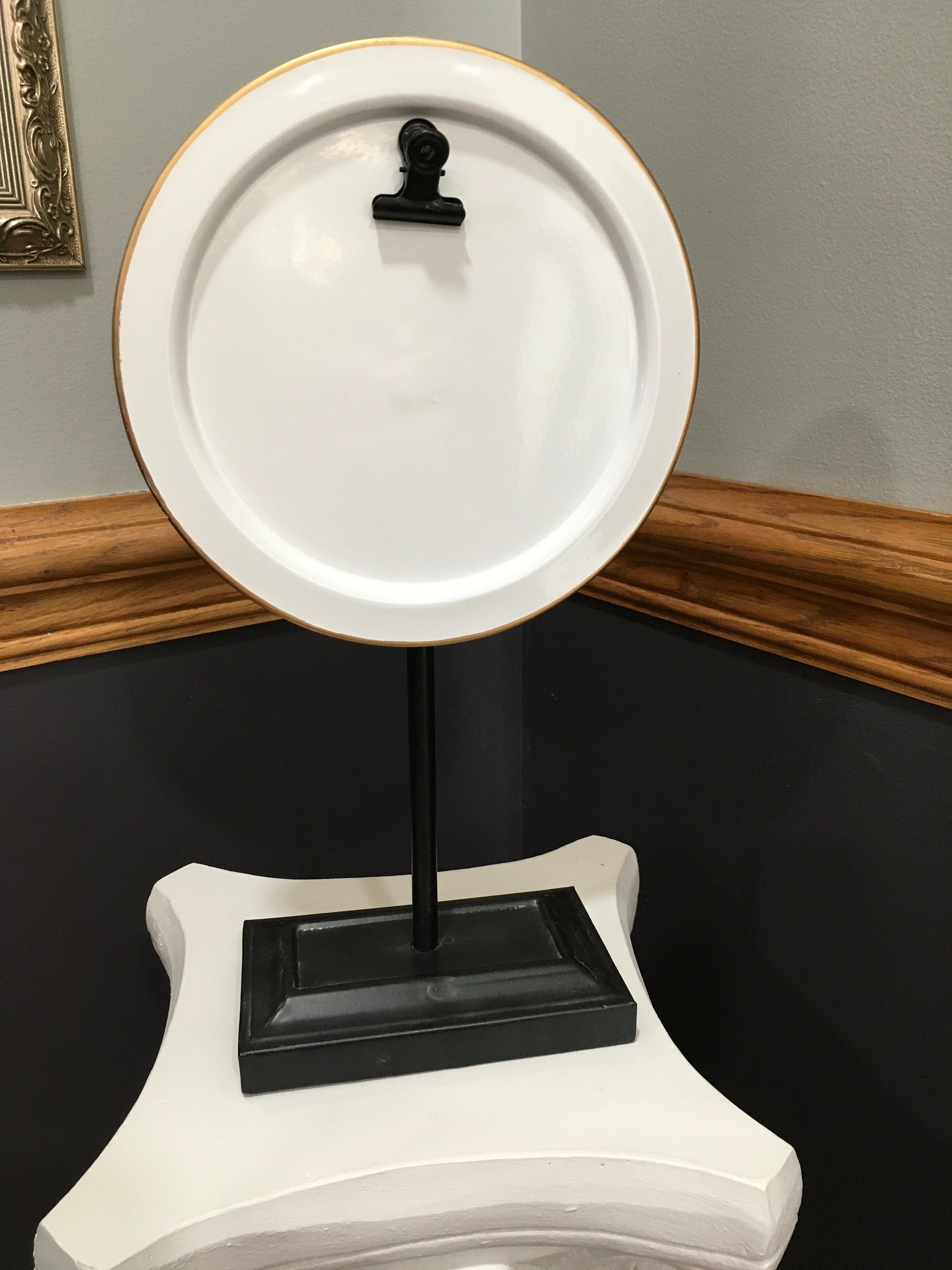 Table Menu Holder Menu Stand Round Table Number Holder. | Etsy