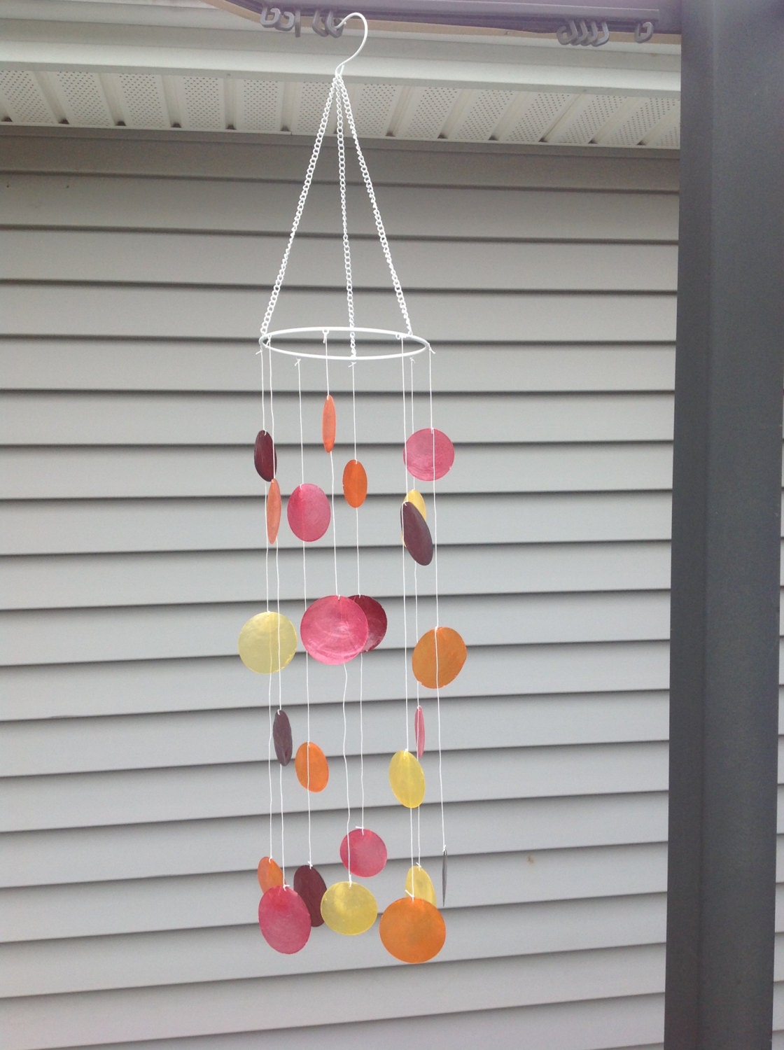 Nautical Capiz Shell Wind Chime: Multi Color Fish Mobile - Etsy