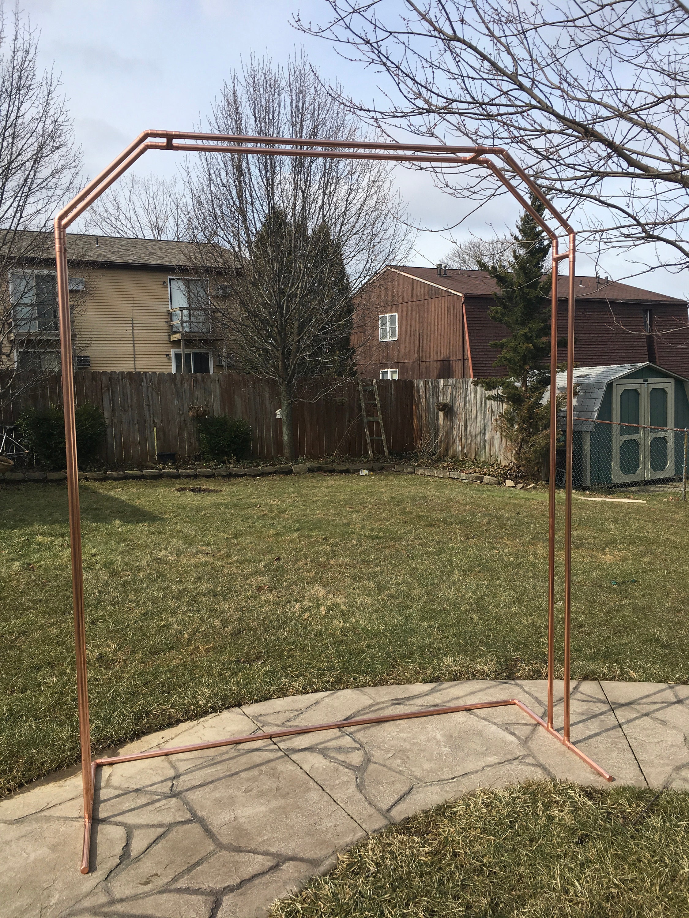 Geometric DOUBLE Copper Backdrop Wedding Arch Copper Wedding | Etsy