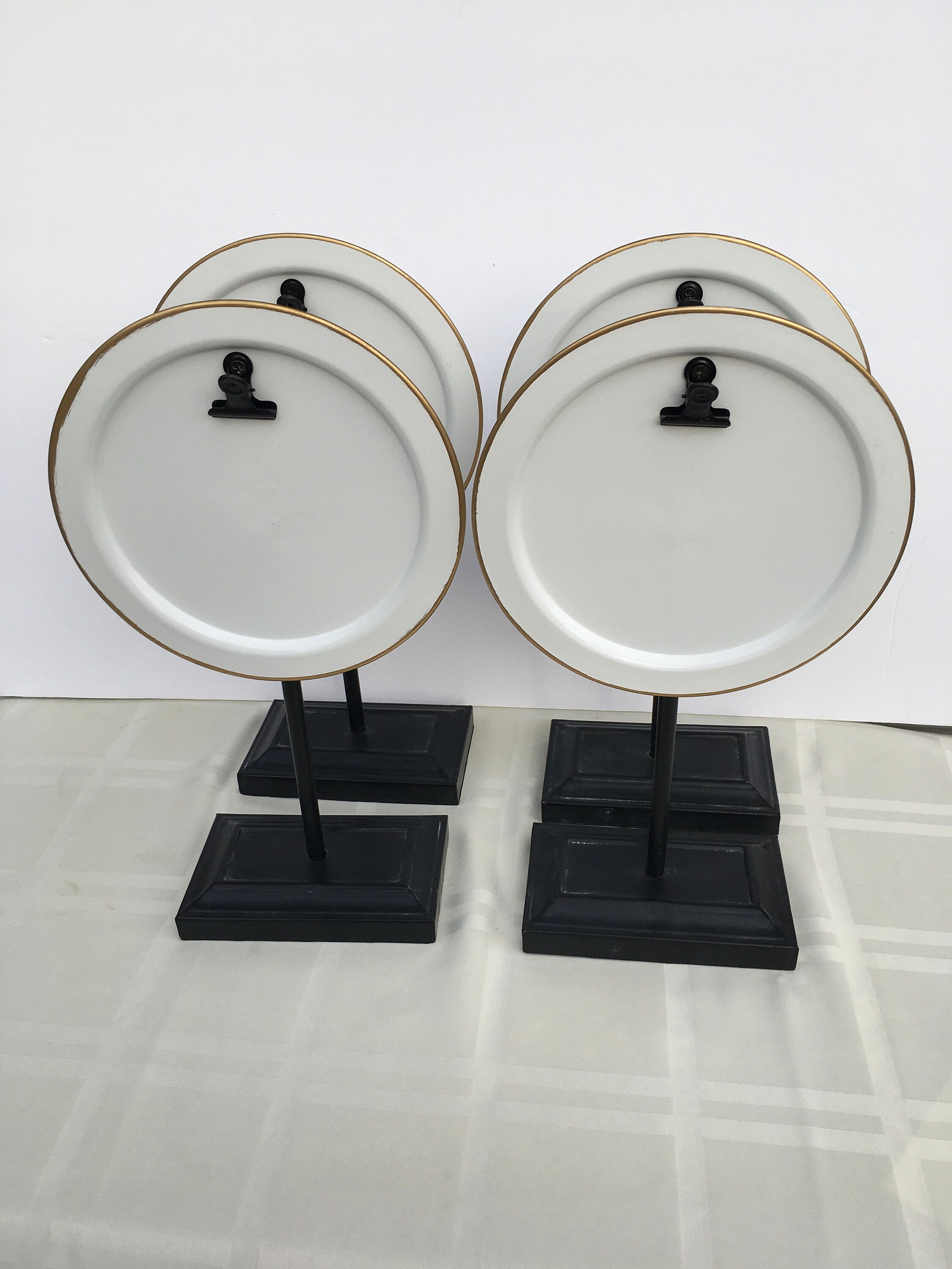 Table Menu Holder Menu Stand Round Table Number Holder. | Etsy