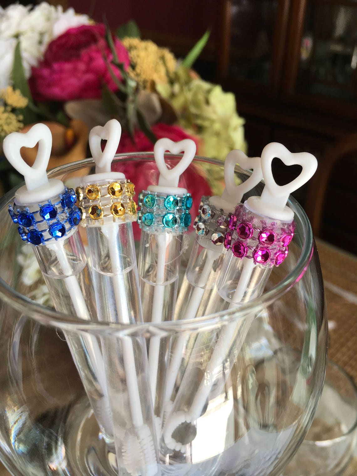 Wedding Bubbles Bling Wrapped Bubble Wand LOVE Knot Bubble | Etsy