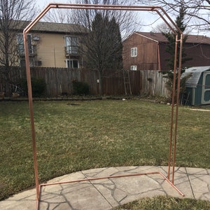 Geometric DOUBLE Copper Backdrop Wedding Arch, Copper Wedding Arch ...