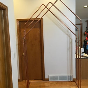 Triple Peak Copper Arch, Copper Wedding Arch, Ceremony Backdrop Frame ...