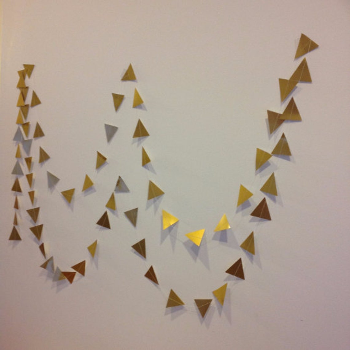 Gold Geometric Wedding Garland Gold Triangle Garland Gold - Etsy