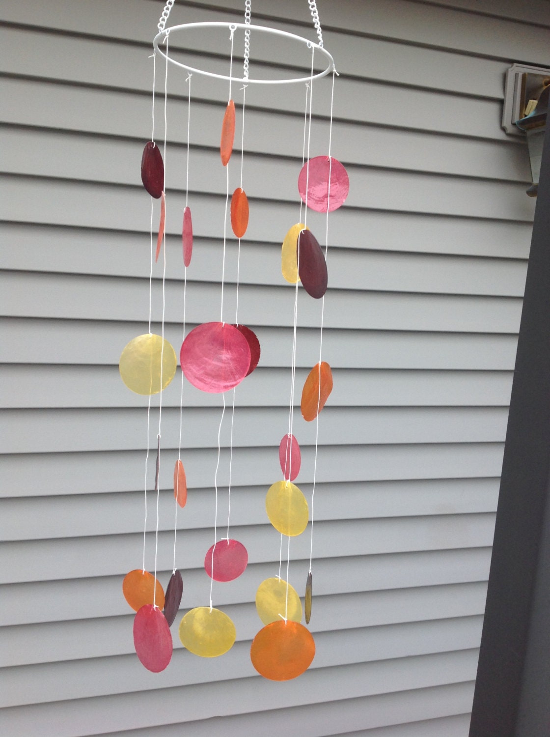 Nautical Capiz Shell Wind Chime: Multi Color Fish Mobile - Etsy