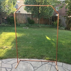 Geometric Copper Backdrop Wedding Arch, Copper Wedding Arch, Ceremony ...