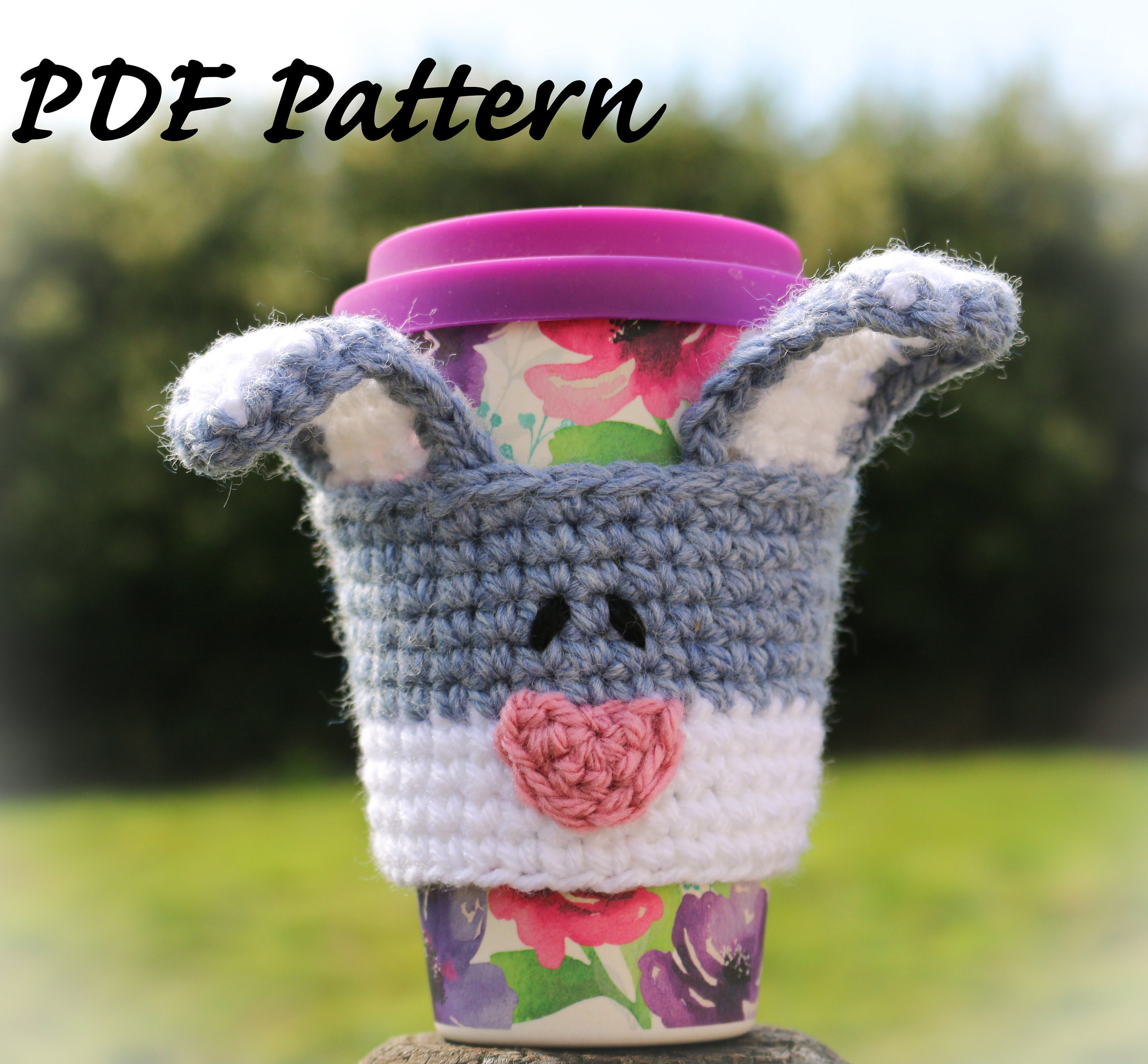 Rabbit Mug Cosy Crochet Pattern - Etsy
