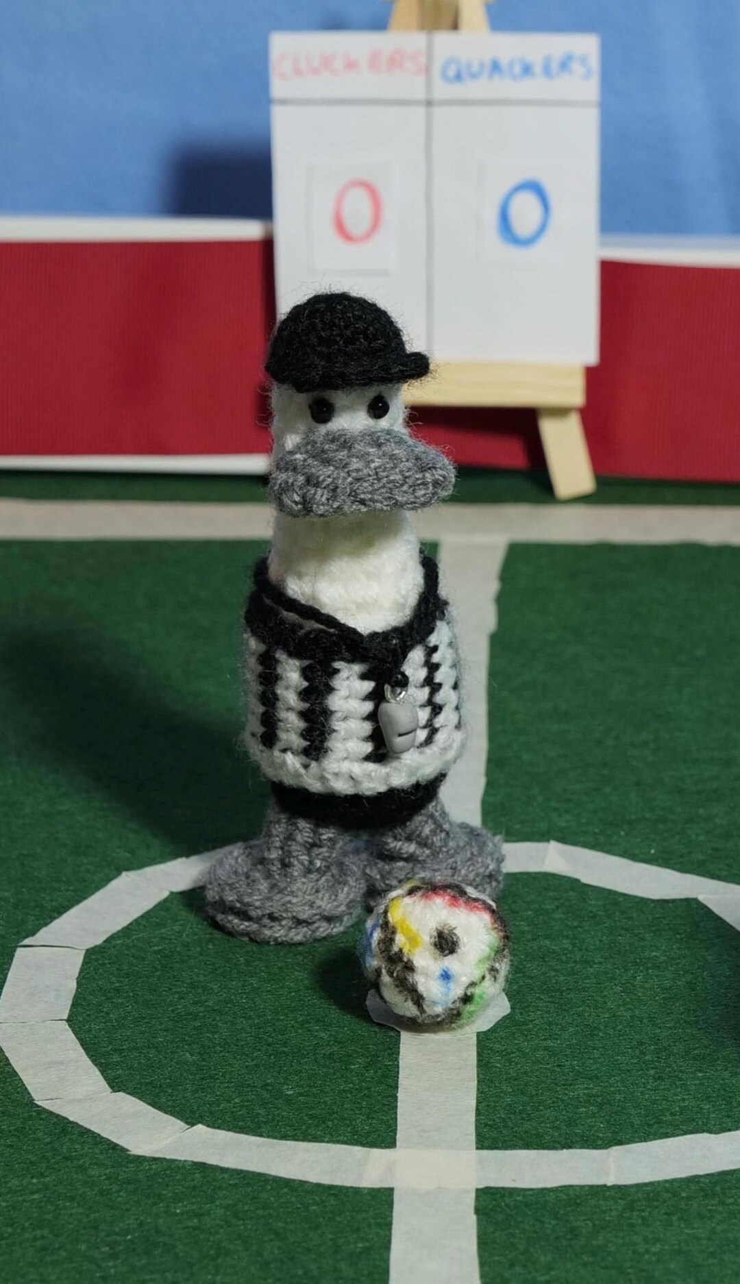 Special Edition Football Referee Duck Hand Crocheted Football Themed ...
