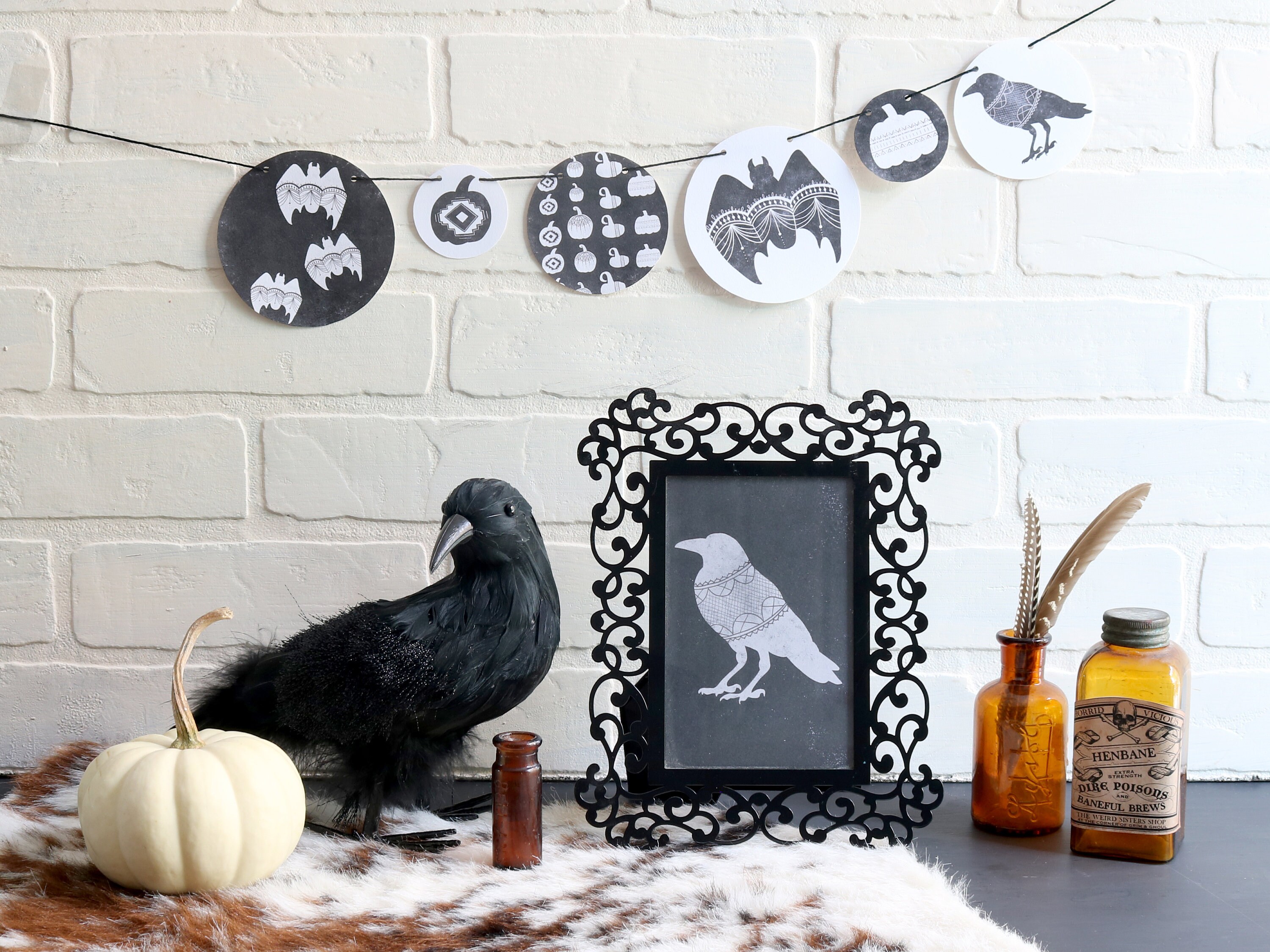 Boho Halloween Printable Set Printable Banner 8x10 | Etsy