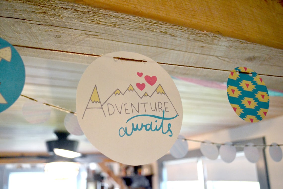 Tribal Baby Shower Girl Banner With Hand Lettering Designs - Etsy