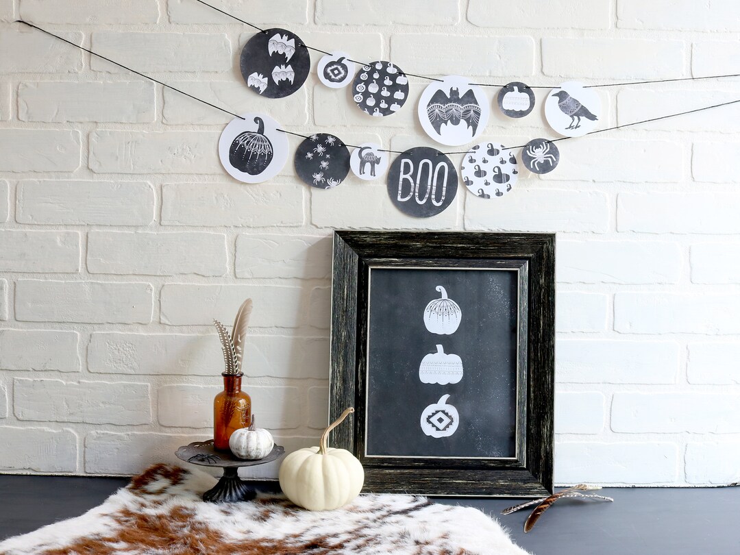 Boho Halloween Printable Set - Printable Banner - 8x10" Printable ...