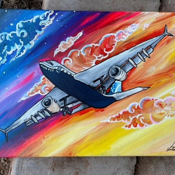 Boeing 737 Painting - Etsy