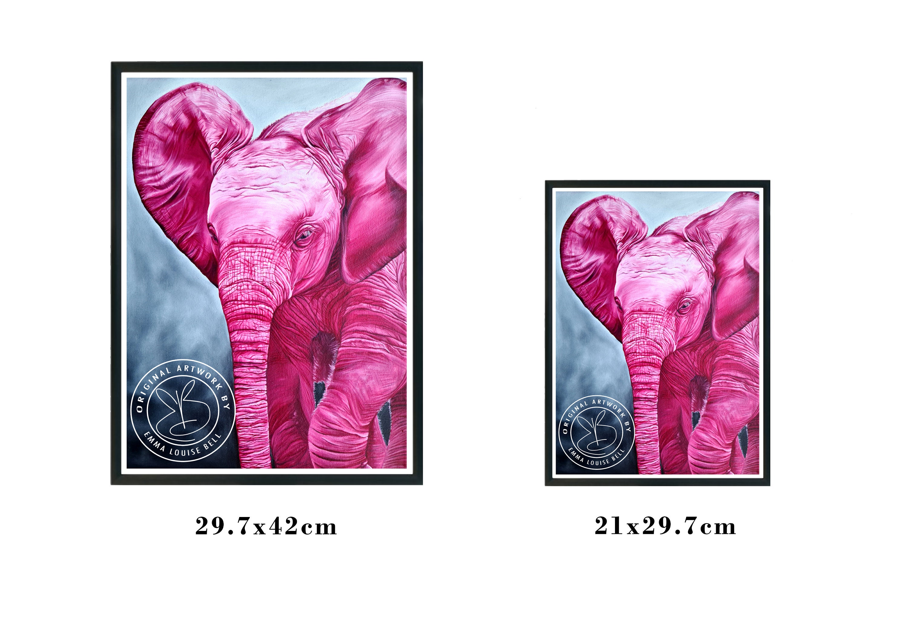 Pink Elephant Art Print - Etsy