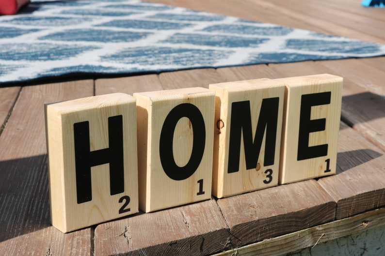 Scrabble Letters Large Scrabble Tiles Wooden Block Letters Wooden ...