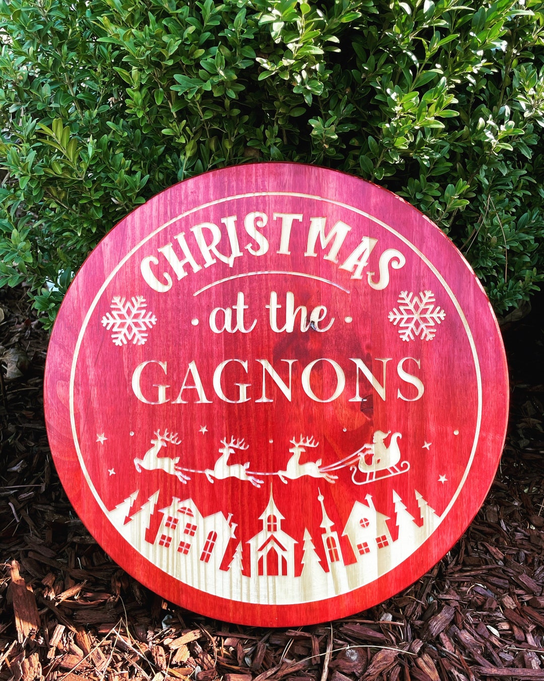 Christmas Door Sign Christmas Door Monogram Christmas Plaque Christmas ...