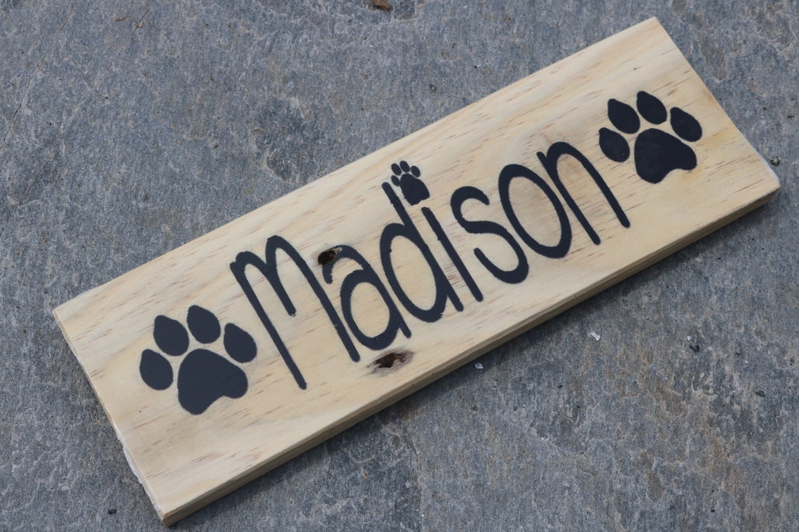Personalized Dog Name Plate Dog Sign Dog Tag Pets Wood Sign - Etsy